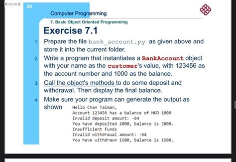 Solved 7 Basic Object Oriented Programming Exercise 7 2 Chegg
