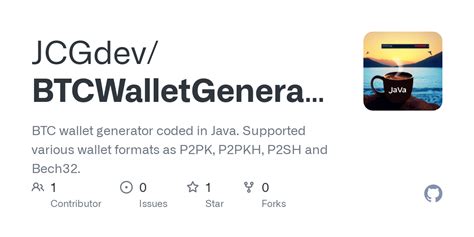 GitHub JCGdev BTCWalletGenerator BTC Wallet Generator Coded In Java Supported Various Wallet