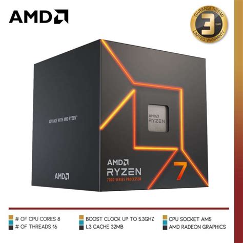 Jual Amd Ryzen™ 7 7700 Gaming Processor Ryzen 7 7000 Series 8 Core Am5 Di Seller Nano Komputer
