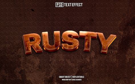 Premium Psd Rusty Text Effect Font Editable Typography 3d Text Premium Psd Rusty Text Effect Font Editable Typography 3d Text