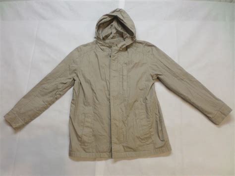 Dockers Tan Cotton Hooded Spring Summer Coat Jacket M Gem
