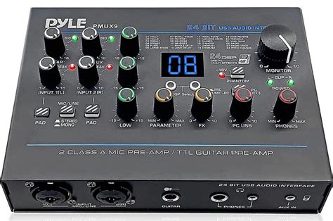 Professional USB Audio Interface With MIC LINE Reverb