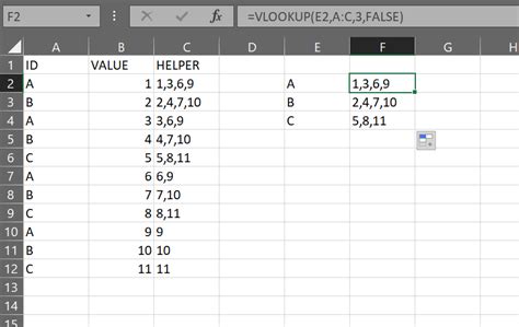 Outputting Multiple Vlookup Values In Excel Stack Overflow