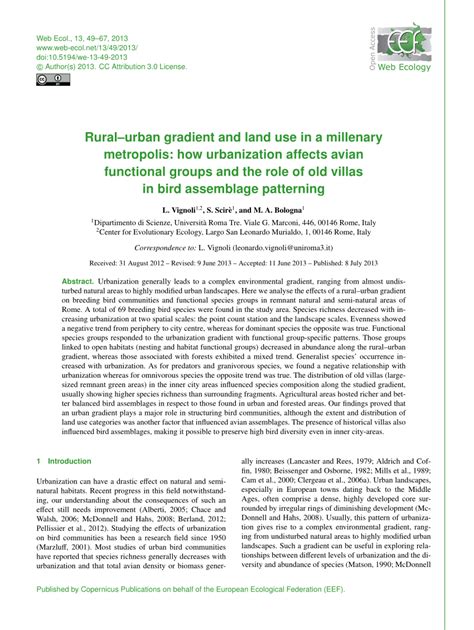 Pdf Rural Urban Gradient And Land Use In A Millenary Metropolis How