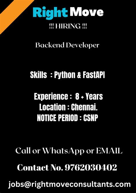 Aryan C On Linkedin Backenddeveloper Python Fastapi Rightmove