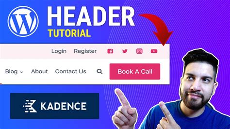 How To Make A Header On Wordpress Using The Kadence Theme Free Full
