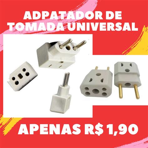 Adaptador Tomada Universal Multiuso Plug Elétrico 10a 20a Bob Esponja