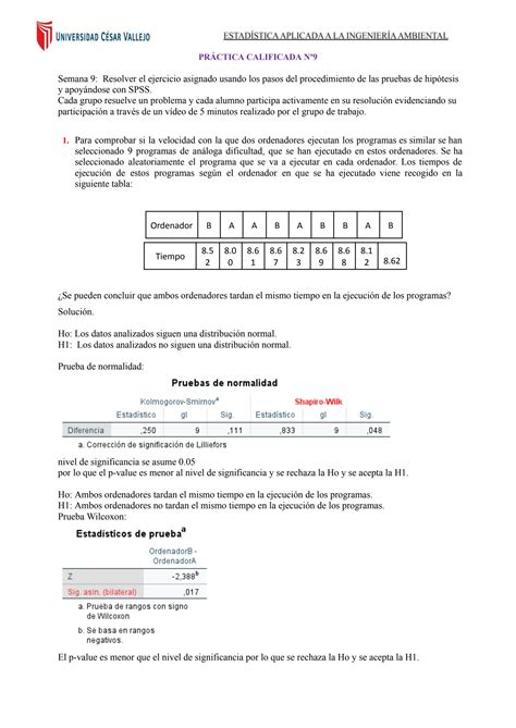 SOLUTION Ejercicios Resueltos Prueba De Hip Tesis No Param Trica