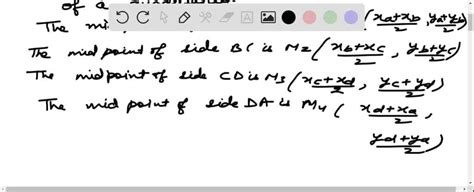 Solved Prove The Segment Joining The Midpoints Of Two Opposite