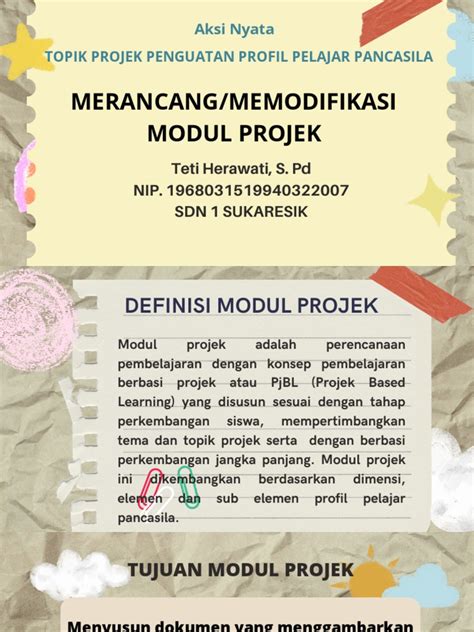 Aksi Nyata Merancang Memodifikasi Modul Projek Pdf