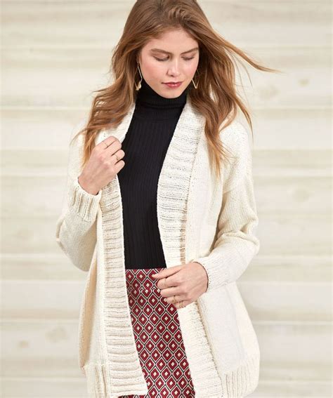 Free Knitting Pattern For A Long Everyday Cardigan For Women Easy