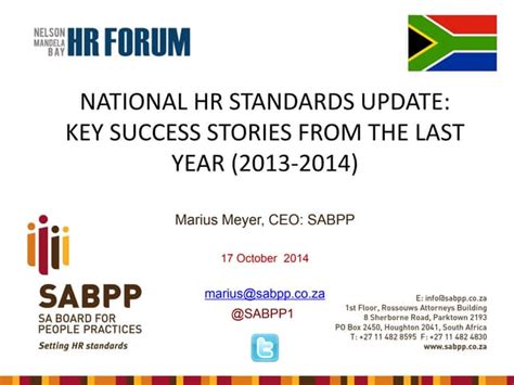 Sabpp Hr Standards Update Hr Forum Pe Pdf Human Resources Business