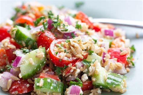 Mediterranean Sprouted Oat Salad Second Spring Foods