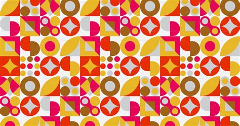 흰색 배경에 원과 점이 있는 다채로운 패턴 벡터 Unsplash의 추상적인 이미지