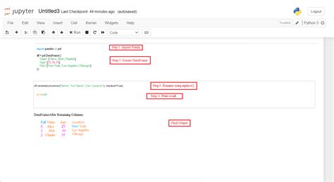 how to rename columns in pandas dataframes kamatera