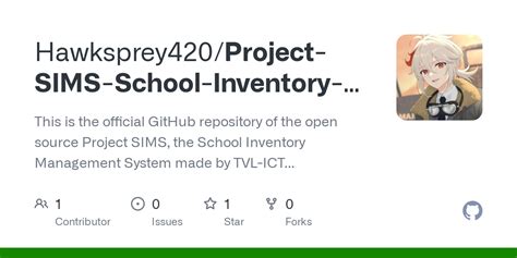 Github Hawksprey420project Sims School Inventory Management System