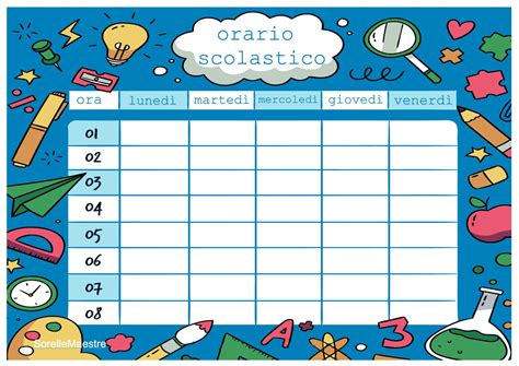 Orario Della Classe Scuola Primaria SorelleMaestre