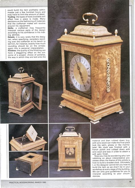 Bracket Clock Plans George Iii Bracket Clock Woodwork Plans Diy