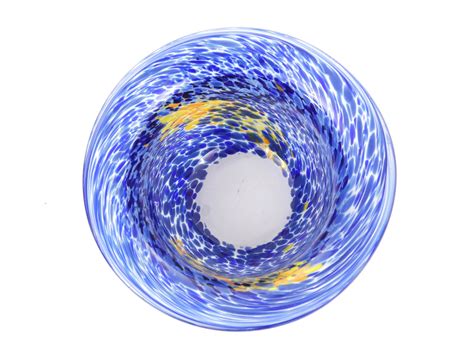 Blue And Yellow Vintage Blown Glass Bowl From Kosta Boda For Sale At Pamono