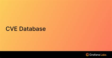 Cve Database Grafana Labs