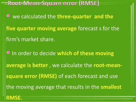 time series analysis smoothing techniques rmse pptx pptx
