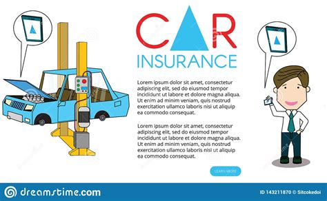 Reparaci n Del Coche Y Cambio De La Pieza De Autom vil Ilustración del