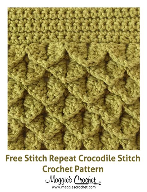 Crocodile Stitch Free Crochet Pattern Crocodile Stitch Crochet