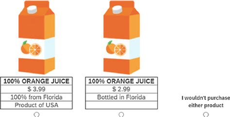 example of the choice experiment download scientific diagram