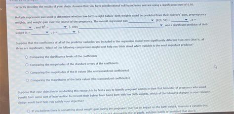 solved 4 interpreting statistical soltware output in