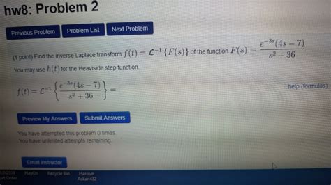 solved hw8 problem 2 previous problem problem list next
