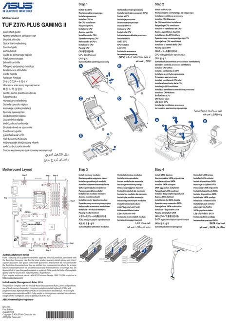 Asus Tuf Z Plus Gaming Ii Quick Start Manual Pdf Download Manualslib