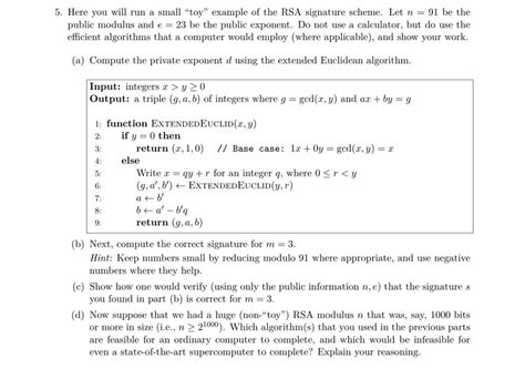 Solved Here You Will Run A Small Toy Example Of The Rsa