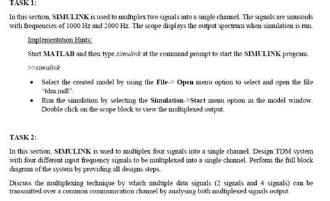 Solved Task 1 In This Section Simulink Is Used To