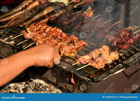 Grilled Chicken Liver Stock Image Image Of Street Food 106540793