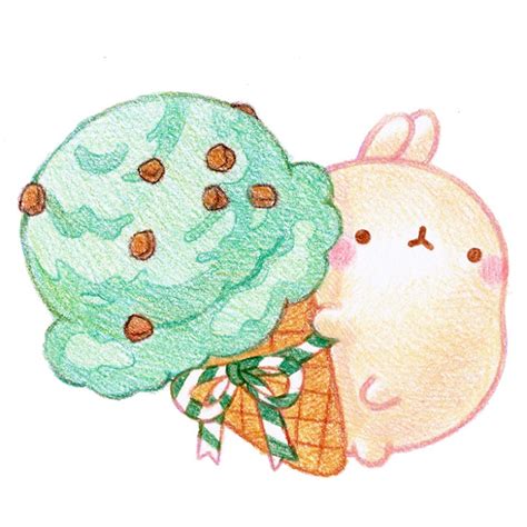 민트초코아이스크림♡ 색연필그림 일러스트 몰랑 몰랑이 손그림 네이버 블로그
