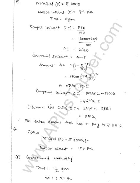 Ml Aggarwal Icse Solutions For Class 8 Maths Chapter 8 Simple And