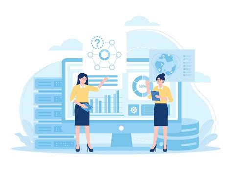 Web Hosting Online Database Storage Technology Concept Flat Illustration 28555985 Vector Art At