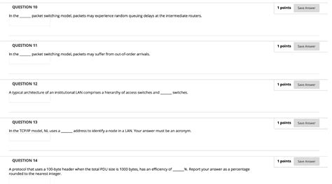 Solved In The Packet Switching Model Packets May Experience