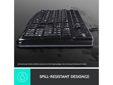 Logitech MK Wired Keyboard And Mouse Combo For Windows Optical Wired Mouse Full Size