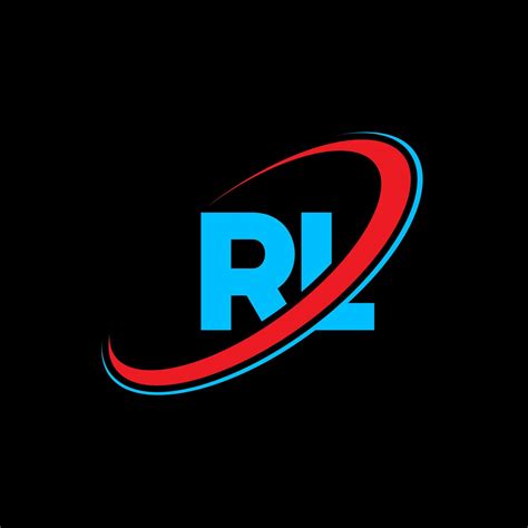 Diseño Del Logotipo De La Letra Rl Rl Letra Inicial Rl Círculo