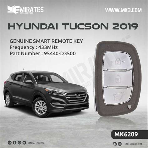 Hyundai Tucson 2019 Smart Remote Key 433MHz 95440 D3500 MK3