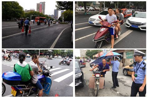 常德交警直属二大队：全市集中攻坚统一行动日严查驾乘摩托车不戴安全头盔整治