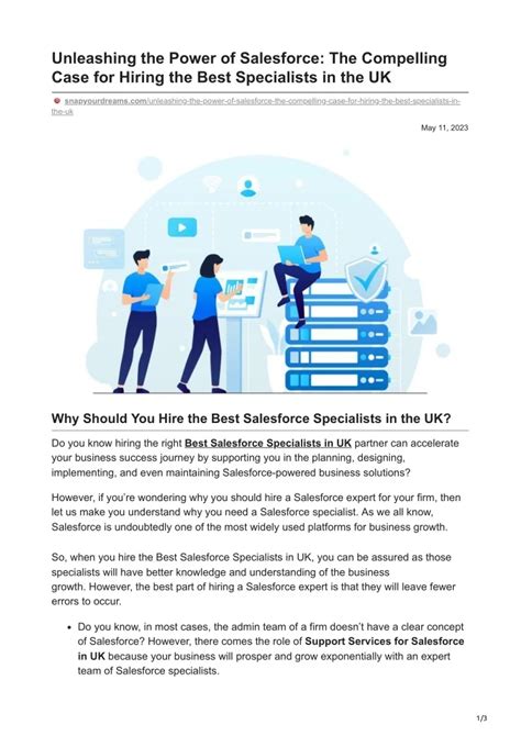 Ppt Unleashing The Power Of Salesforce The Compelling Case For Hiring The Best Specialists In