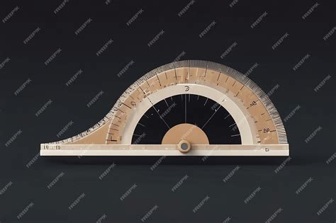 Protractor Ruler Measuring Tool 3d Vector Icon Cartoon Minimal Style Premium Ai Generated Image