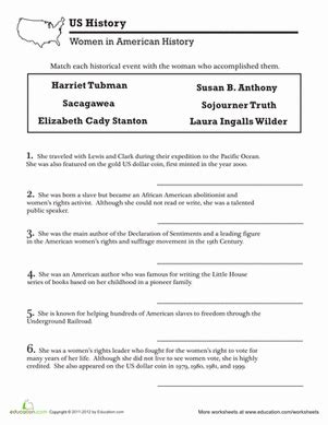 Famous Women In History Worksheet Education Worksheets Library