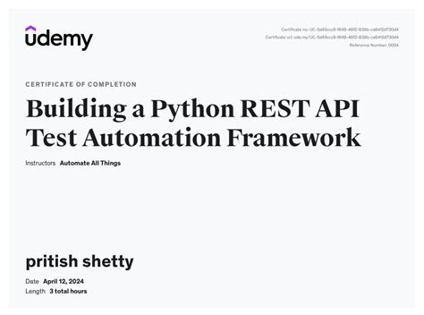 Pritish Shetty On Linkedin Udemy Course Completion Certificate