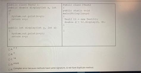 solved public class test2 public double display int x int