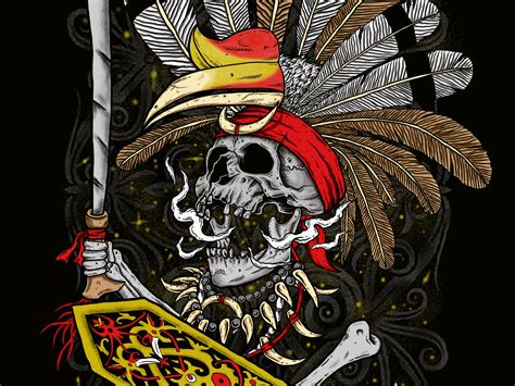 Skull Dayak By Satrio Prakoso On Dribbble