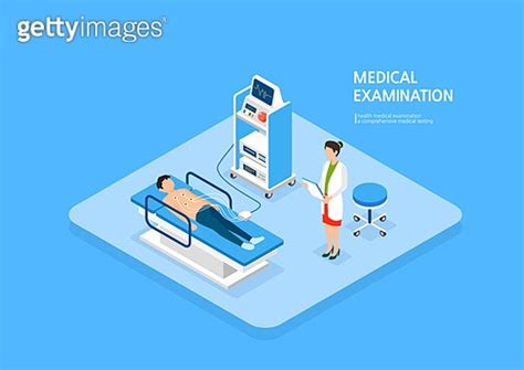 의료행위 사건 건강관리 주제 건강검진 병원 의료시설 환자 진찰 의료행위 아이소메트릭 구도 의사 맥박표시 모니터링장비 이미지