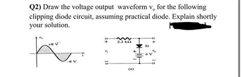 Solved Q Draw The Voltage Output Waveform V For The Chegg